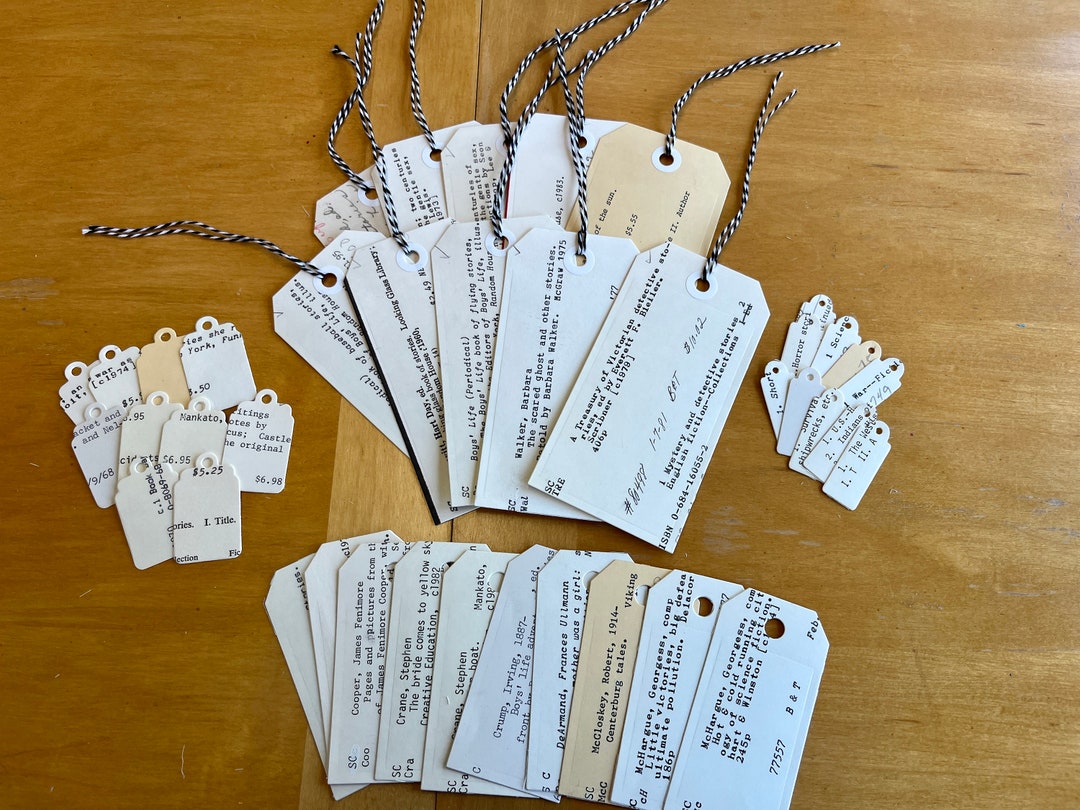40 Salvaged Library Card Gift Tags // One of a Kind // Vintage ...