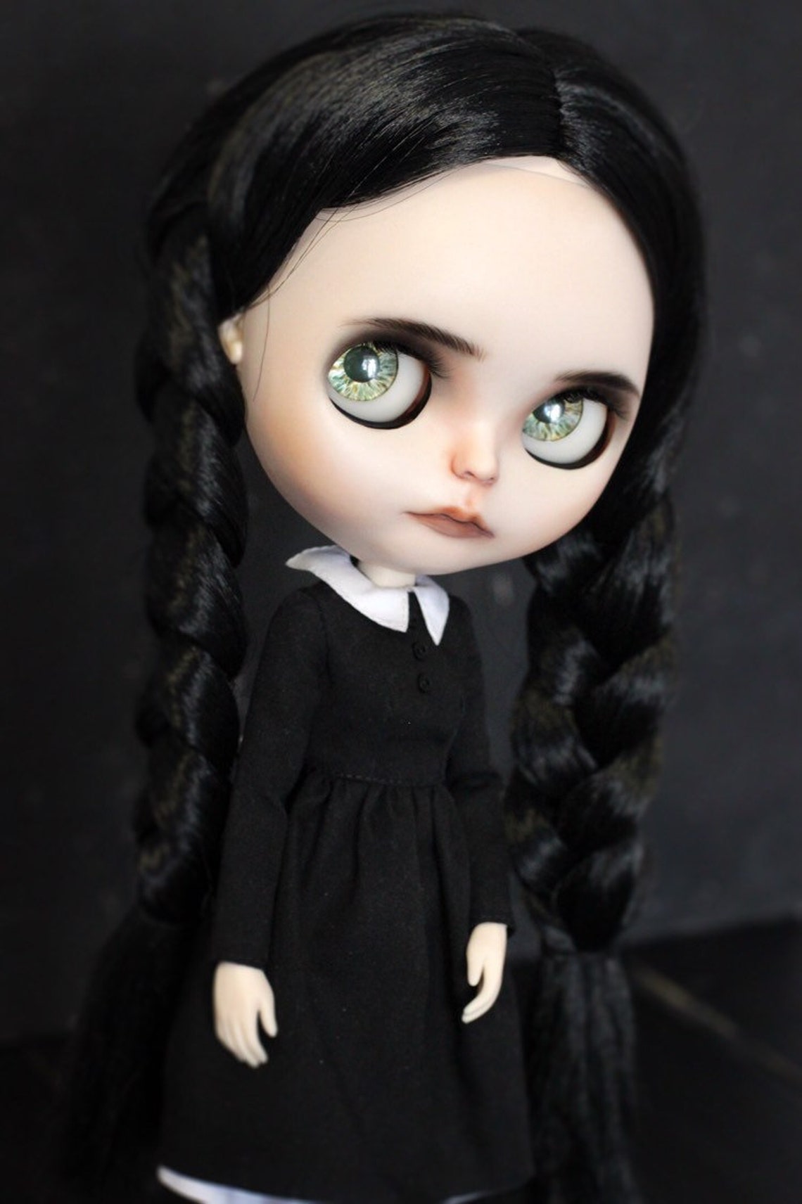 PREORDER Wednesday Addams ooak Blythe doll | Etsy