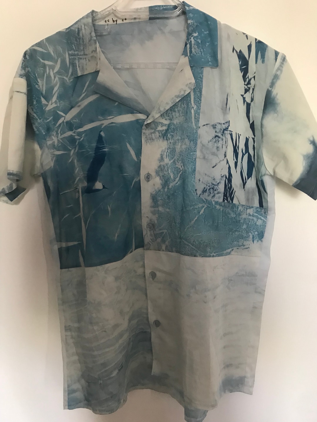 Blue Men's Shirts Cyanotype Hand Printed Unique Artsy Creative Stylish ...