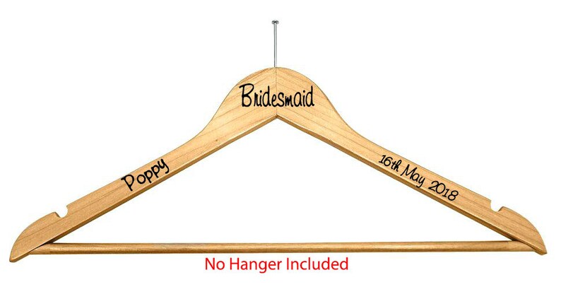 Personalised vinyl decal stickers for coat hangers . Wedding | Etsy
