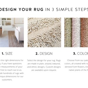 Striped Rug - NATURAL WHITE & ONION - Etsy