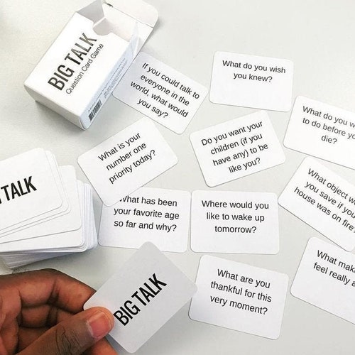 Big Talk Question Card Game - Etsy