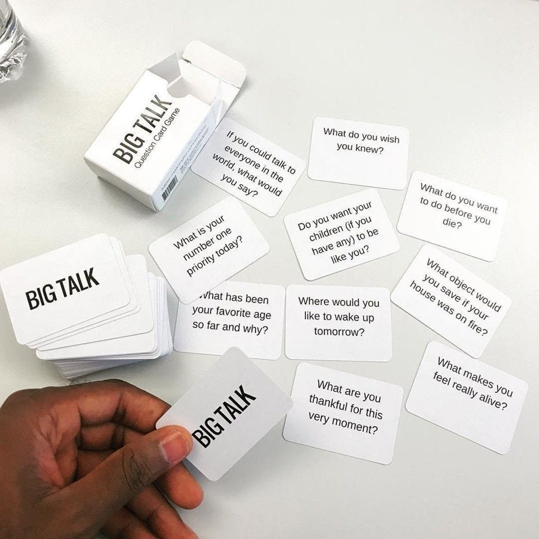 Big Talk Question Card Game - Etsy