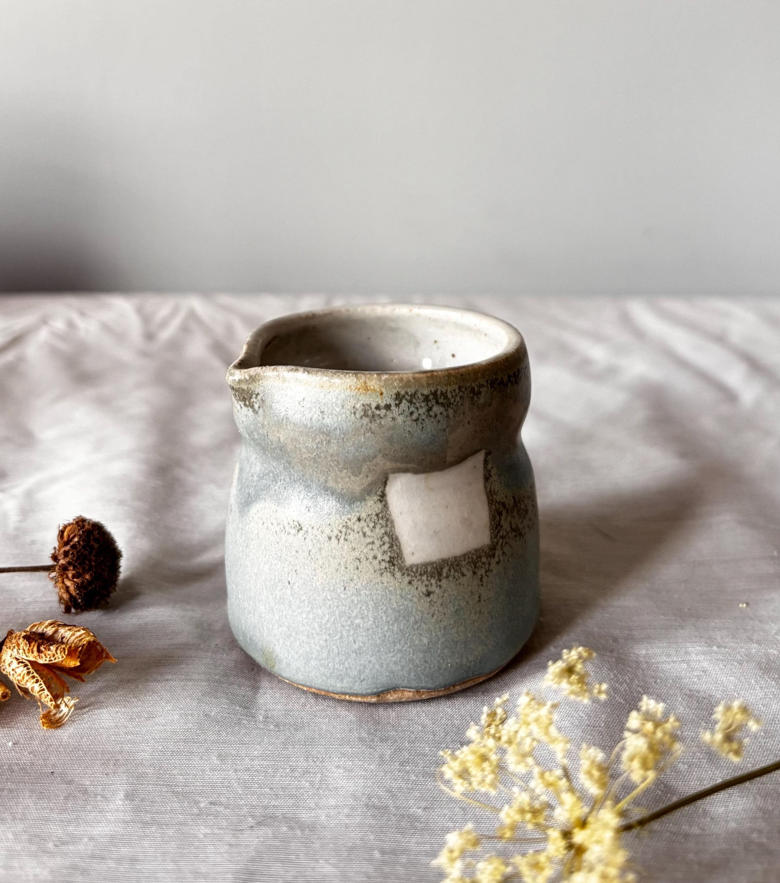 Blue and White Ceramic Creamer Pot - Etsy