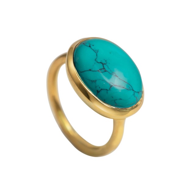 Turquoise Gold Ring - Etsy