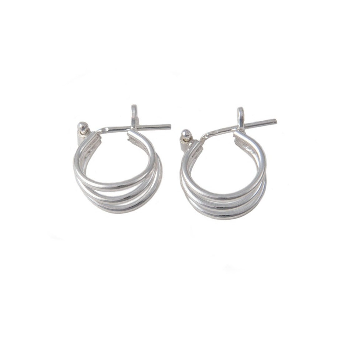 Sterling Silver Hoop Earrings - Ear Lobe Huggies, Small Hoops - Etsy