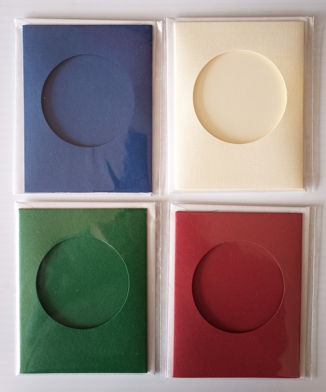 Three-fold Mini Aperture Cards for Cross Stitch With Circle - Etsy