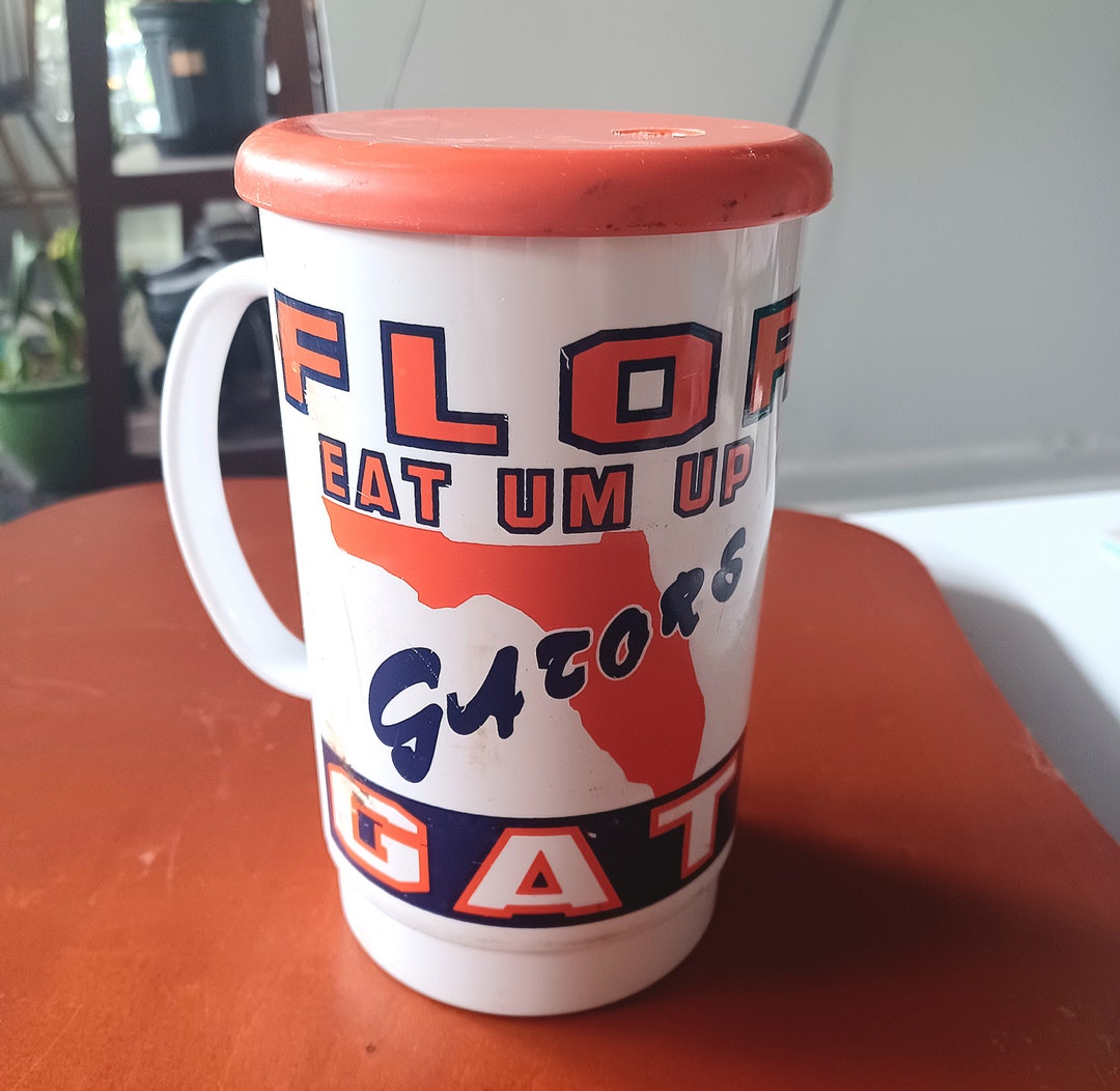 Vintage University of Florida UF Gators Orange and Blue Team Drink Mug ...