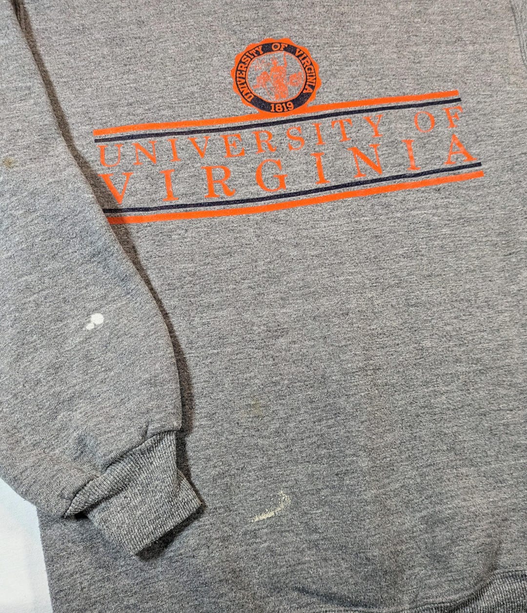 Vintage Gray University of Virginia Crewneck Sweatshirt With Some ...