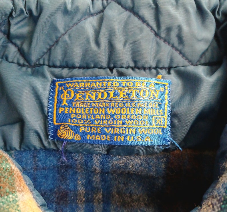 Vintage Blue and Brown Plaid Tartan Lined 100% Pure Virgin Wool Coat by Pendleton - Etsy