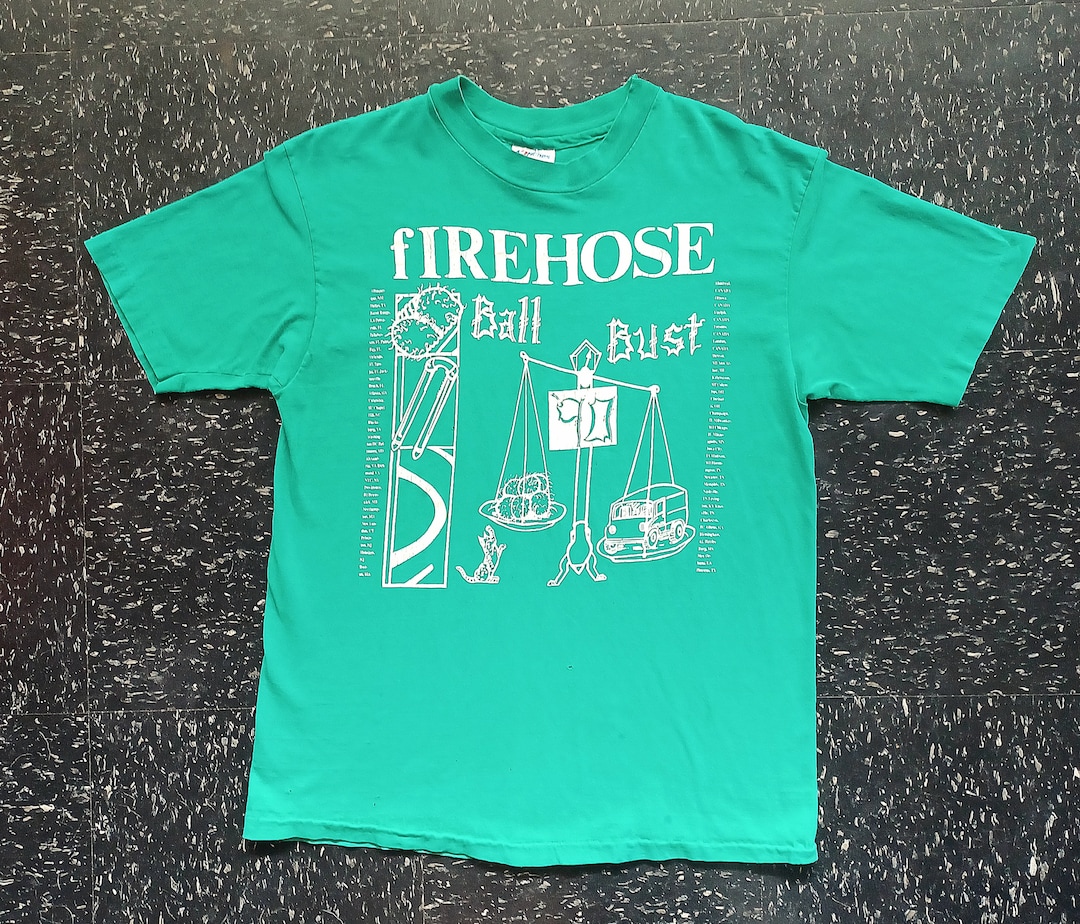 RARE Kelly Green Original Vintage Band Tee Firehose 1990 Ball Buster ...