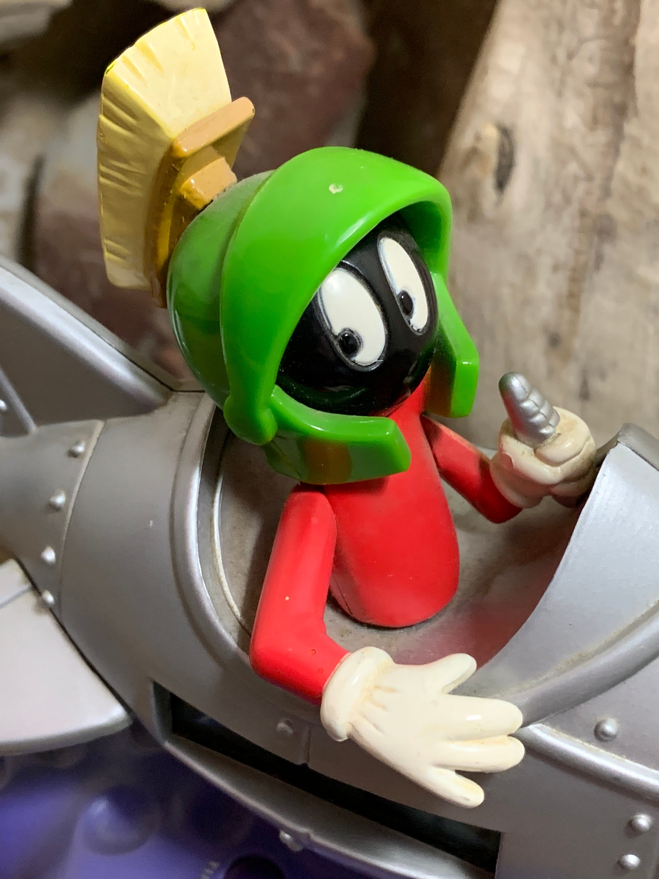 1998 Marvin the Martian Westclox Alarm Clock Works Space Jam Warner ...
