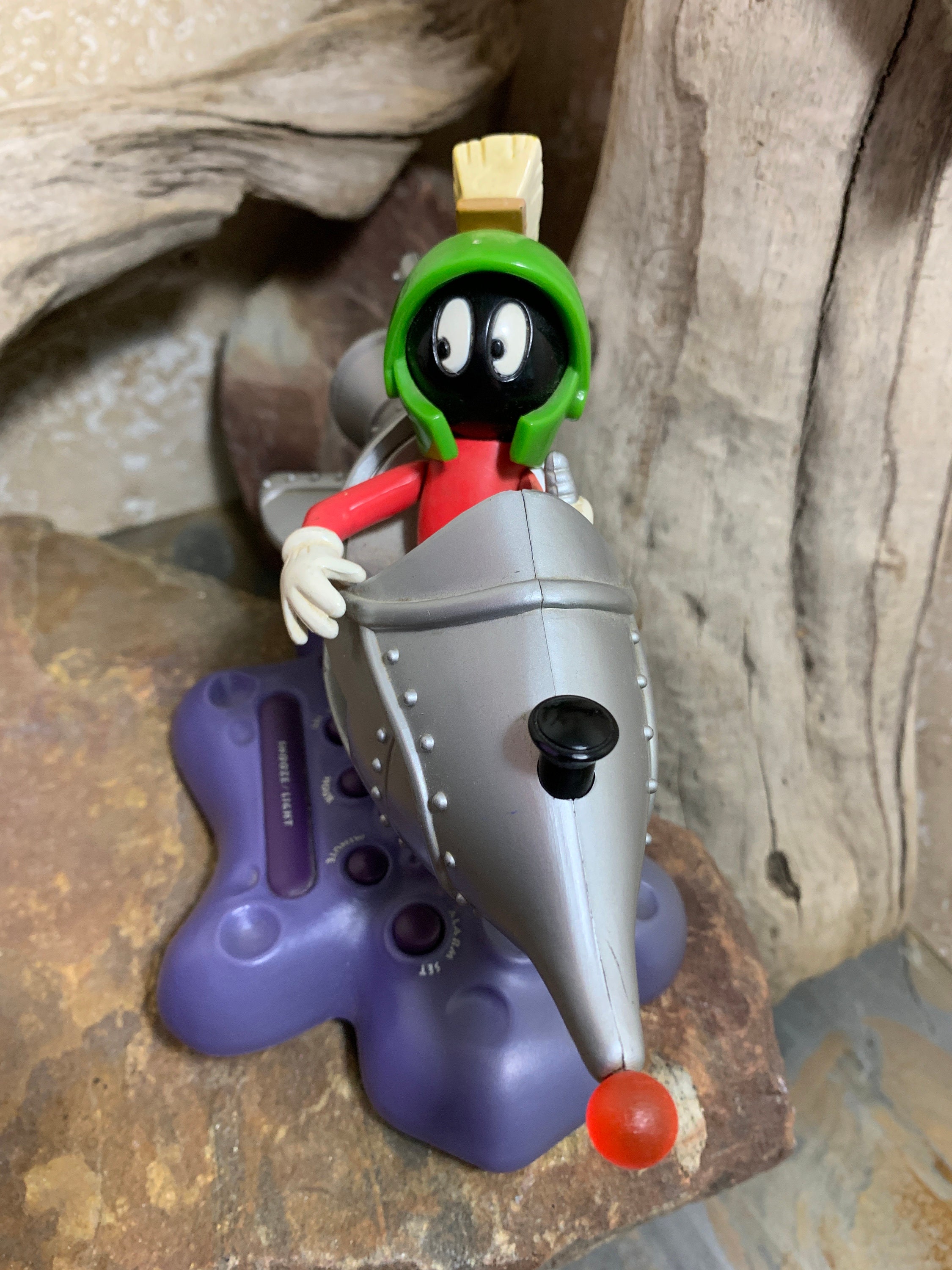 1998 Marvin the Martian Westclox Alarm Clock Works Space Jam Warner ...