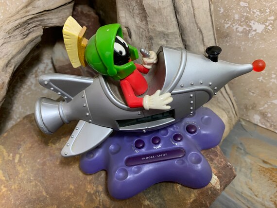 1998 Marvin the Martian Westclox Alarm Clock Works Space Jam | Etsy