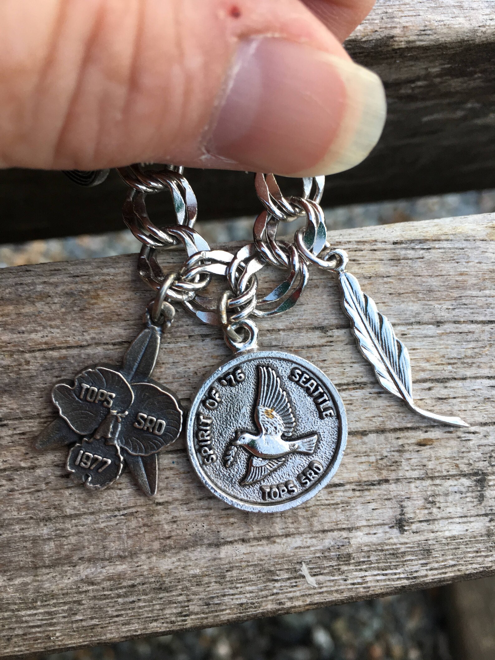 1970s TOPS Charm Bracelet Silver Tone Vintage - Etsy