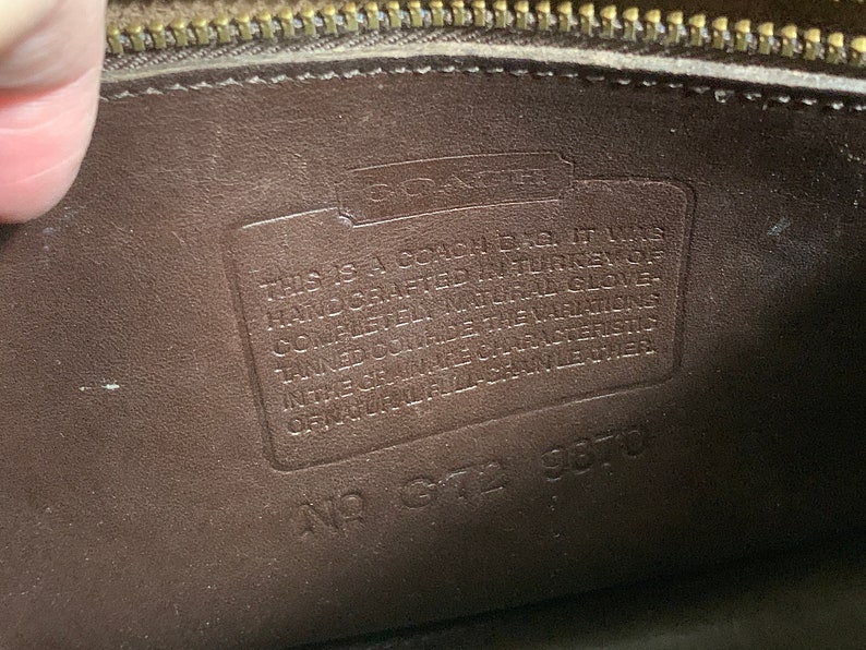 1997 Coach 9870 Court Top Handle Leather Bag Dark Brown / Mahogany ...