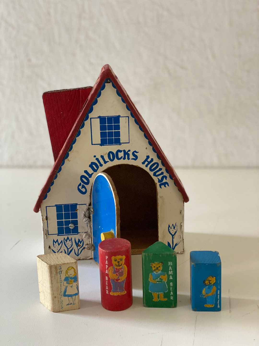Vintage Rare Wood Goldilocks House Sorting Shape Toy - Etsy