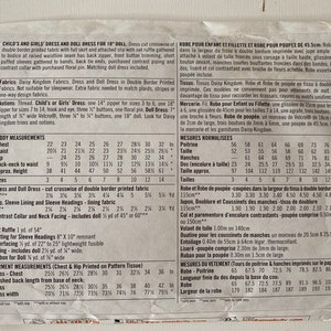 90s UNCUT Daisy Kingdom Girls Dress Matching Doll Dress Sewing Pattern ...