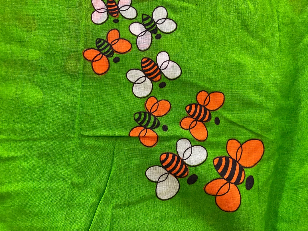 Vintage Bumble Bee Cotton Fabric by Ameritex Co 44" by 3 Yards - Etsy