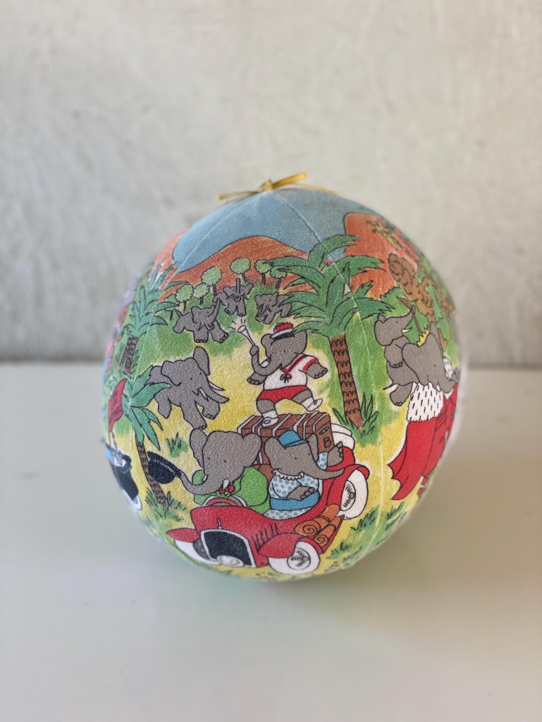 Vintage 1990 "babar" Ball Large Soft Jingle Baby Toy Nursery Decor - Etsy