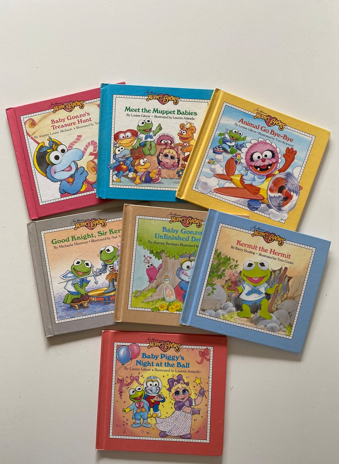 Vintage Muppet Babies Hardback Books Animal Gonzo Piggy Kermit ...