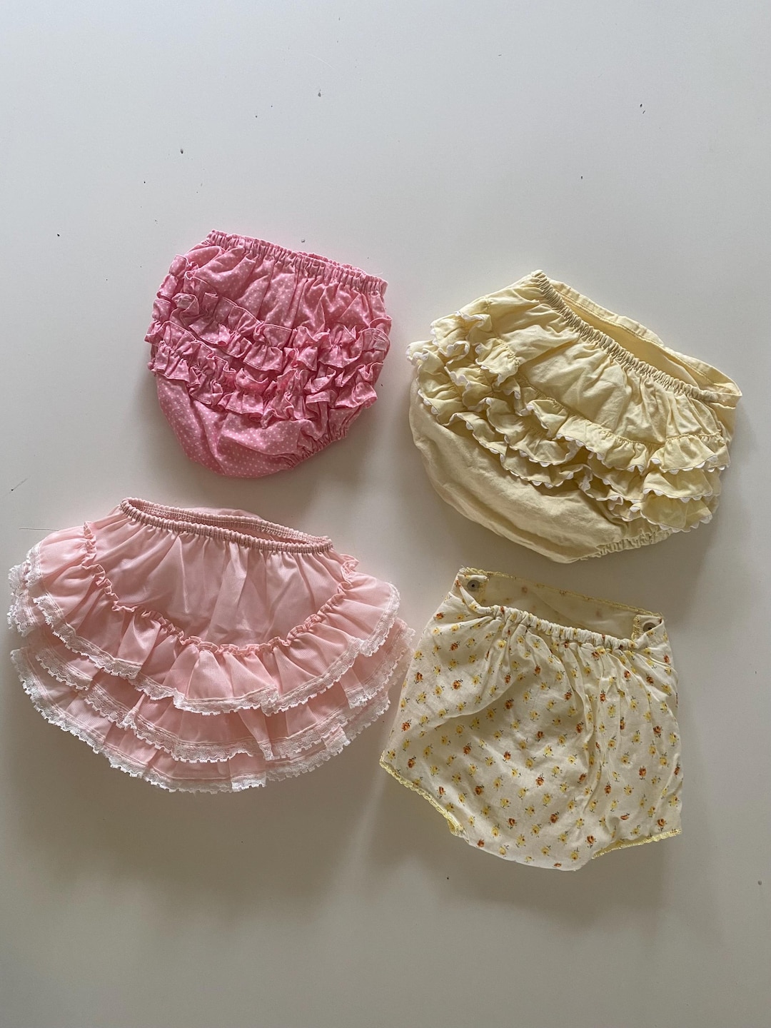 Vintage Baby Diaper Covers Plastic Lined Bloomers Collection Ruffled ...