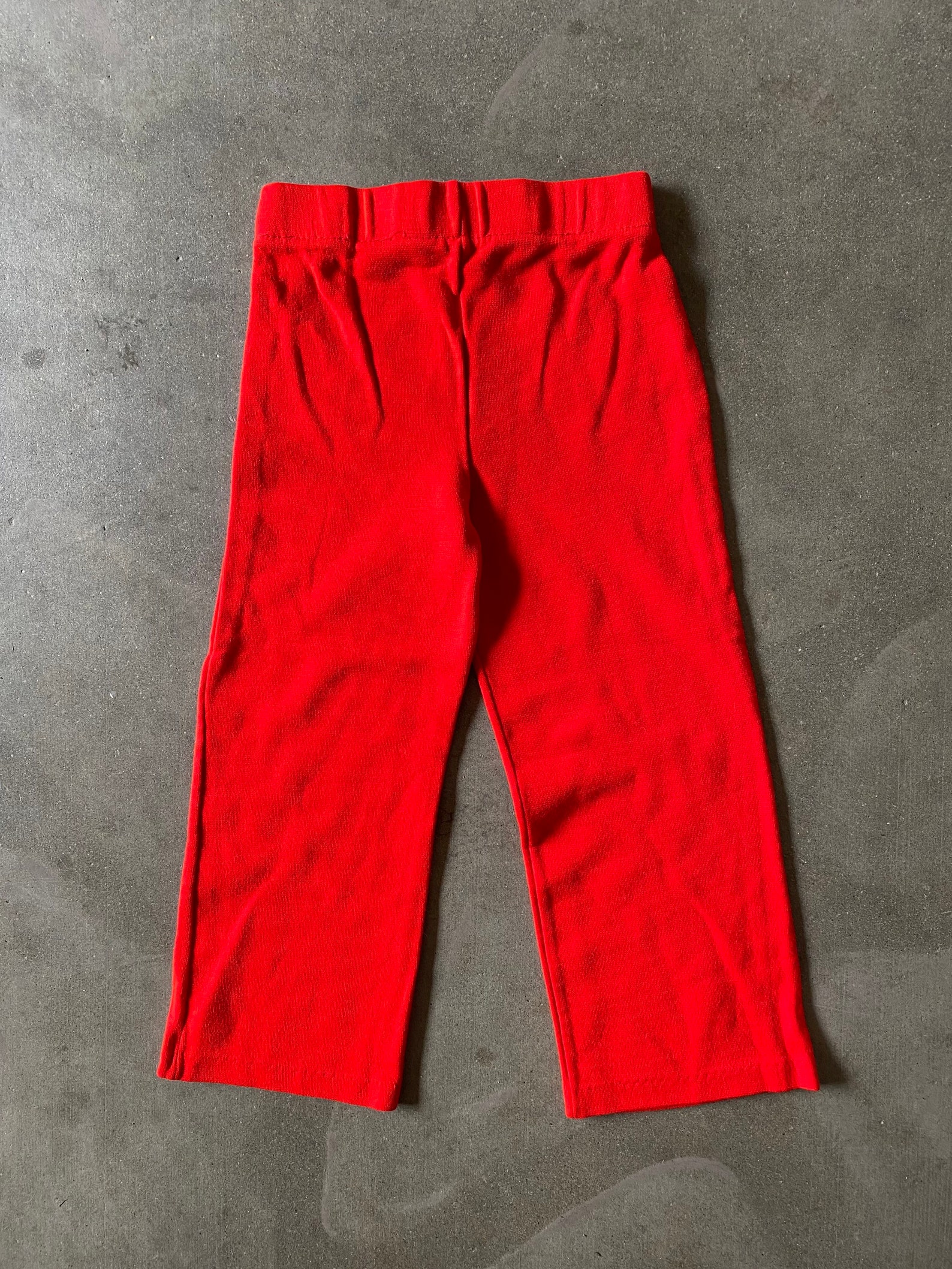 80s Kids Bright Red Pants Knit Straight Leg Pants Girls Size 5-6 - Etsy