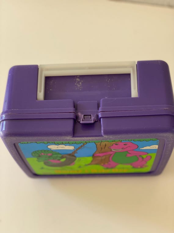 Vintage Barney & Baby Bop Lunch Box Plastic Toy Stora… - Gem