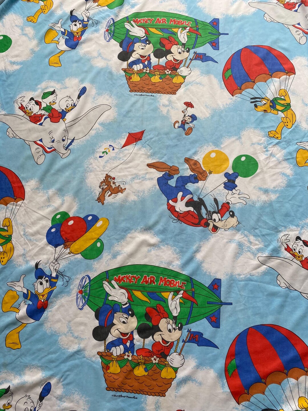 Vintage Mickey Mouse Minnie Mouse Bedding Twin Fitted Sheet Disney ...