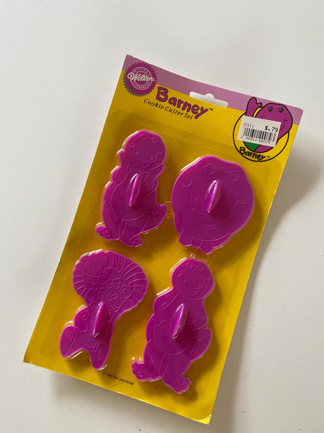 Vintage NIP 1993 Wilton Barney Cookie Cutters Set of 4 - Etsy