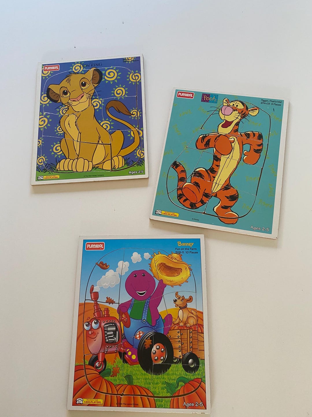 Vintage 90s Kids Toddler Puzzle Board Tray Playskool Jigsaw Puzzle ...