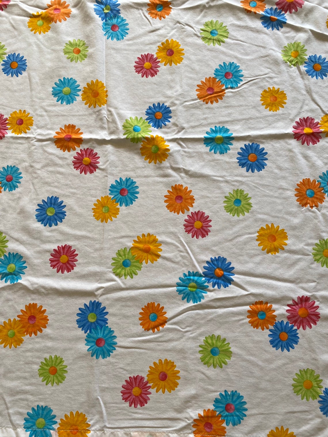 Vintage Gerbera Daisy Sheet Set Pink Orange Blue Green Twin - Etsy