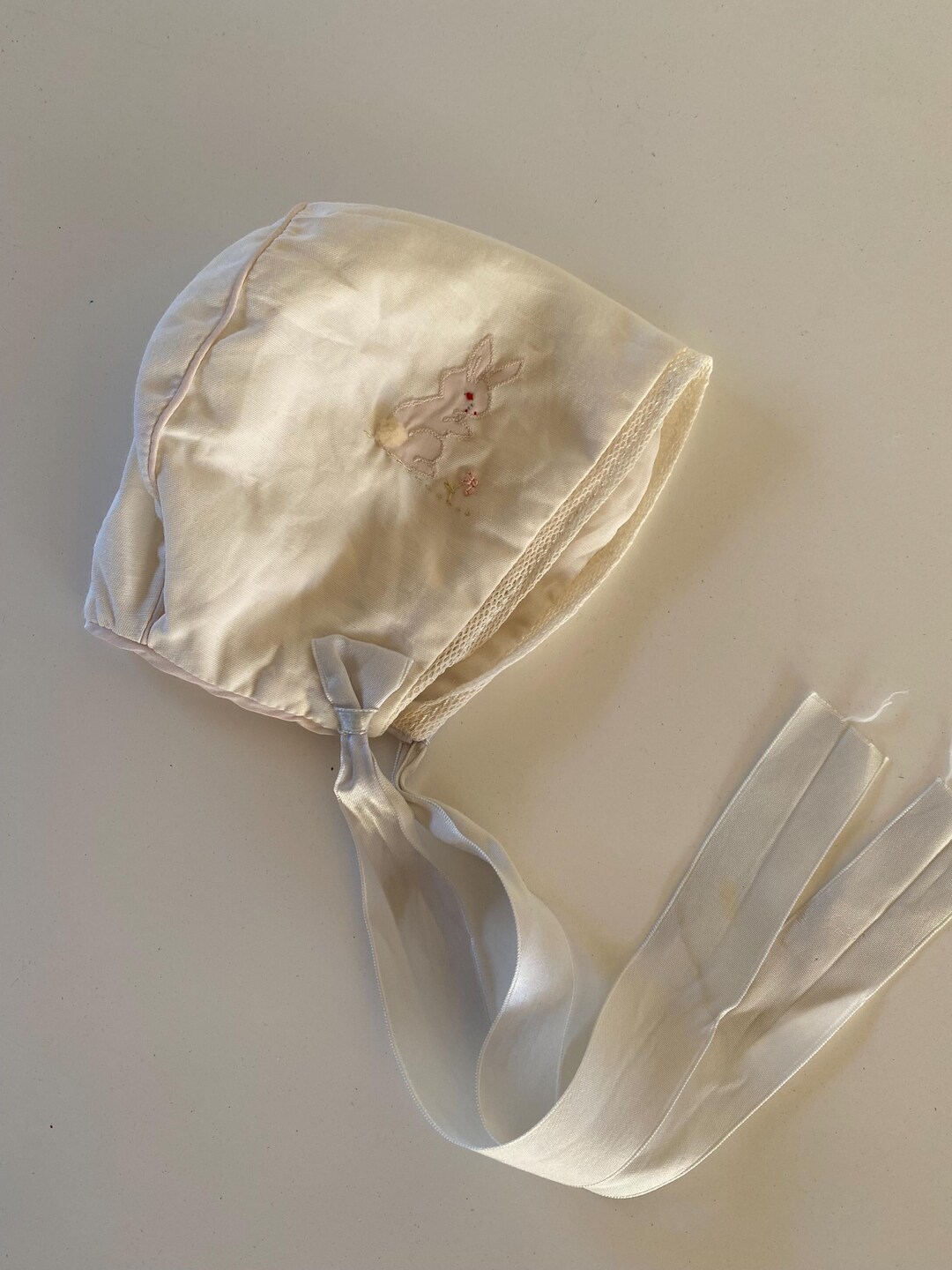 Vintage 60s bunny Baby Hat Bonnet Boy Girl Newborn Easter Hat - Etsy