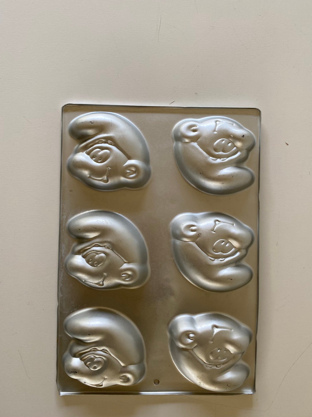 Vintage Smurf Mini Cake Pan 1984 Wilton 2105-2386 Payo Aluminum Cake ...