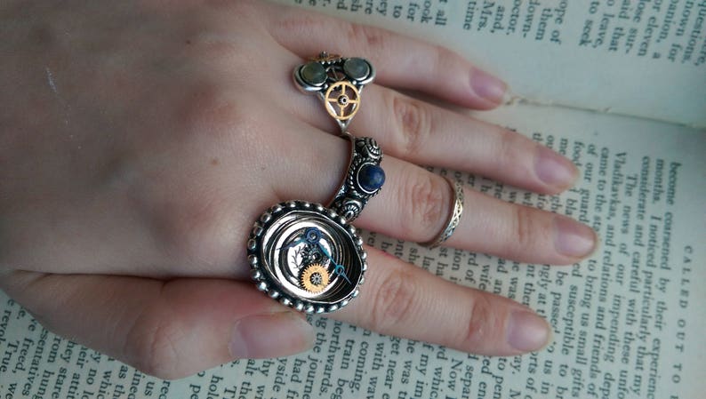 Steampunk Ring Set - Steampunk Mid-ring - Steampunk Jewellery - Antique ...