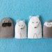 Arctic Animals Finger Puppet Set of 6 Parent and Baby Animals Polar ...