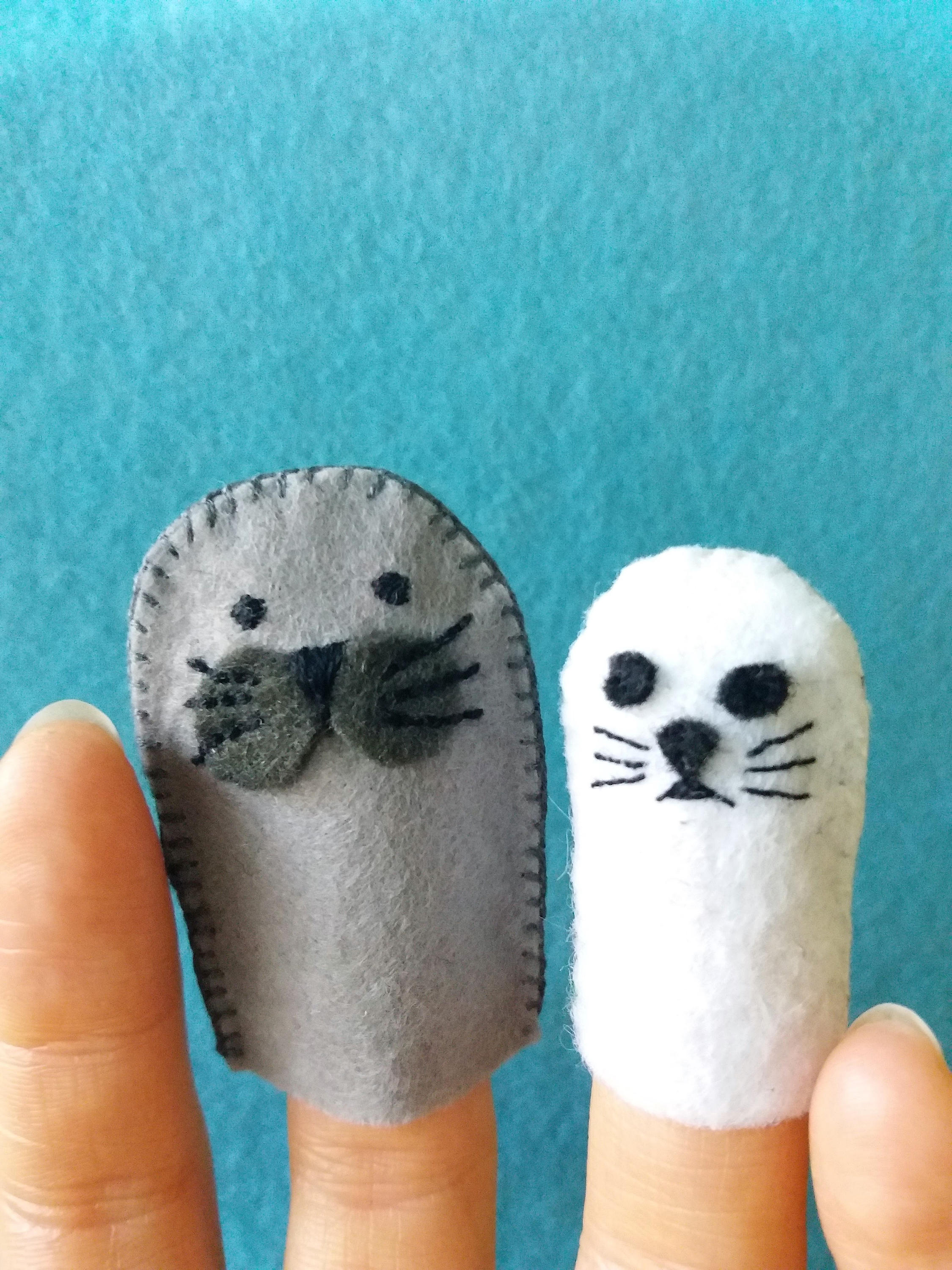 Arctic Animals Finger Puppet Set of 6 - Parent and Baby Animals - Polar ...
