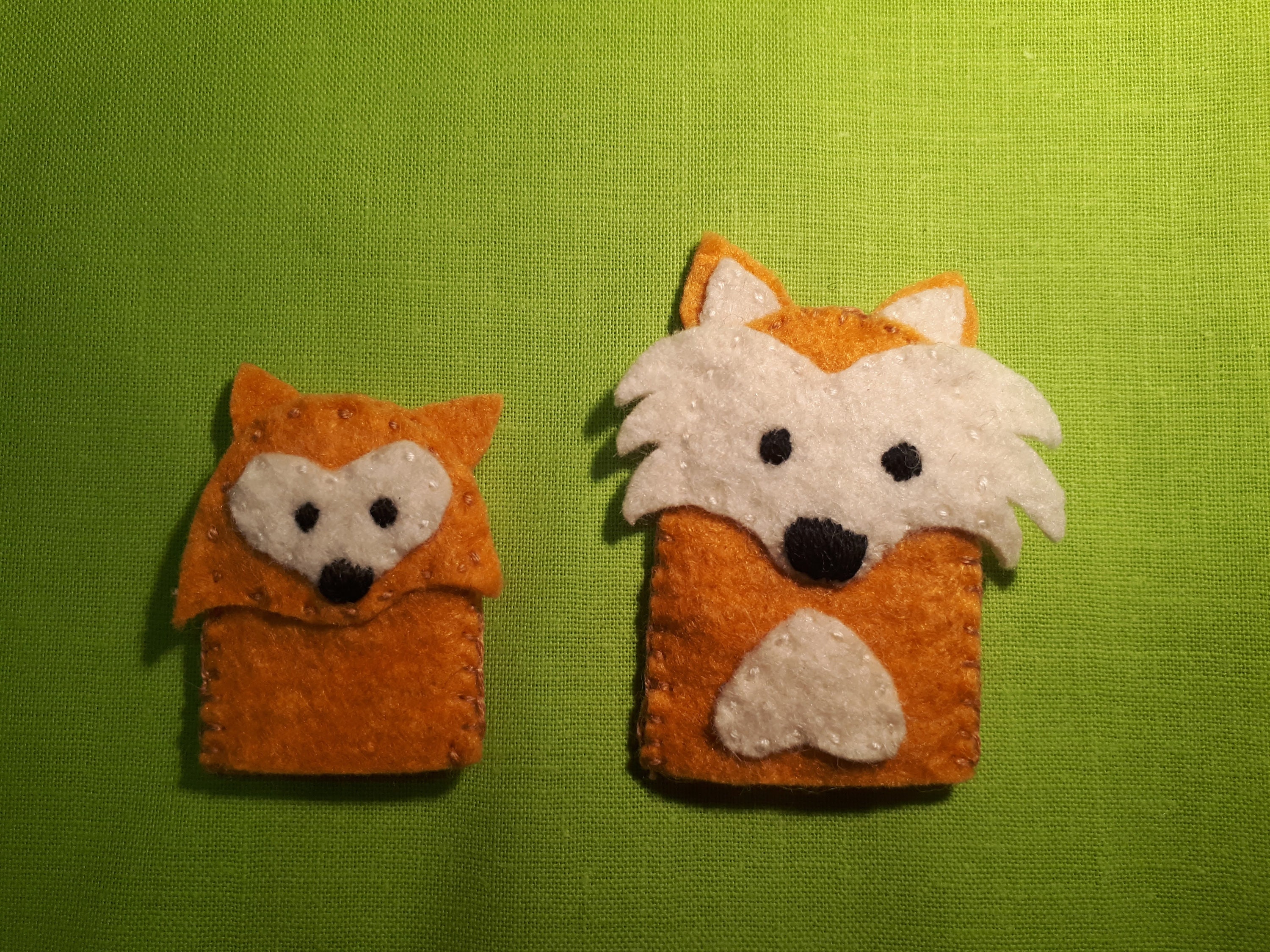 Woodland Animal Finger Puppets - Fox, Wolf, Deer, Rabbit, Owl, Bear - Etsy