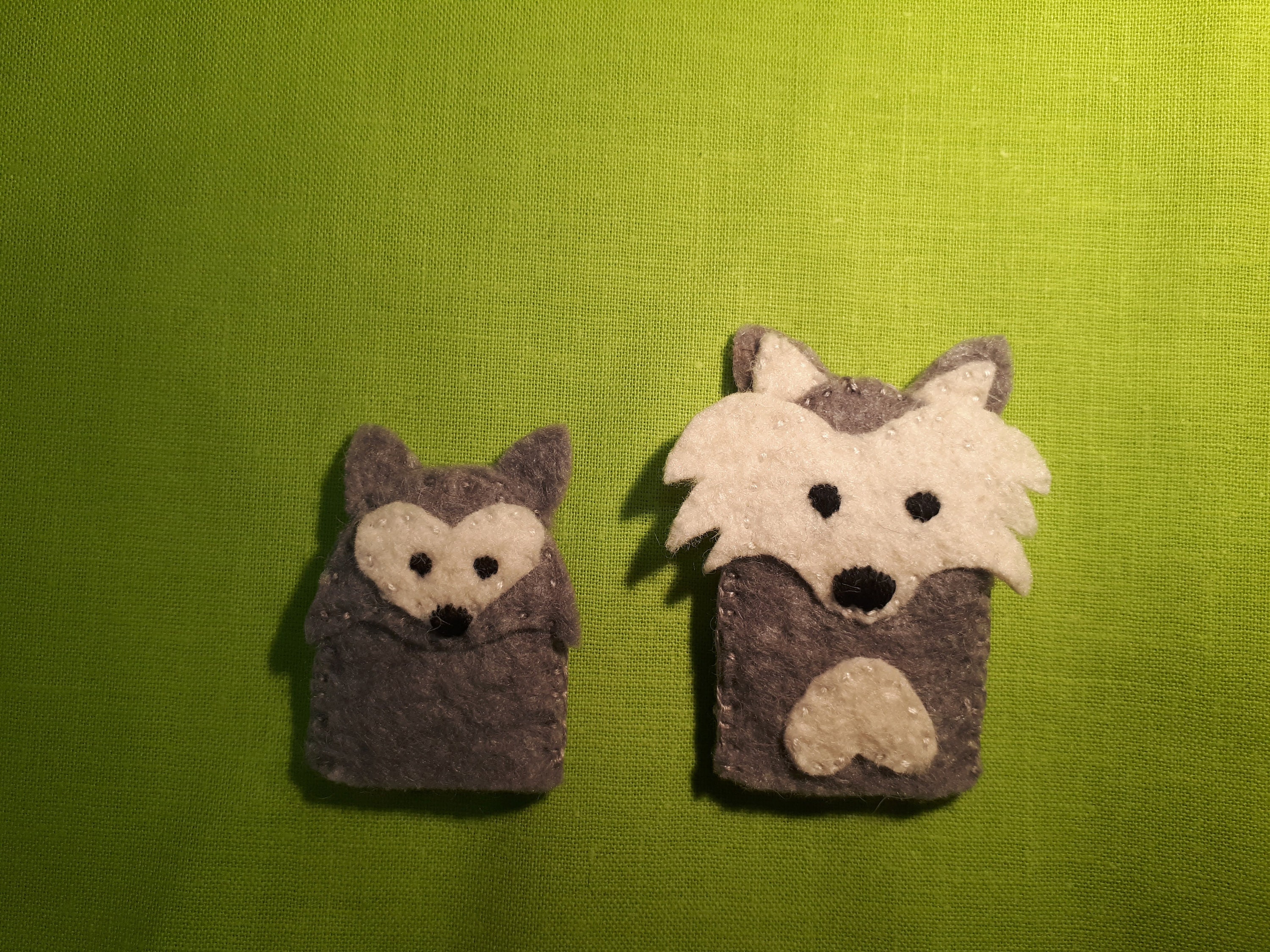 Woodland Animal Finger Puppets - Fox, Wolf, Deer, Rabbit, Owl, Bear - Etsy