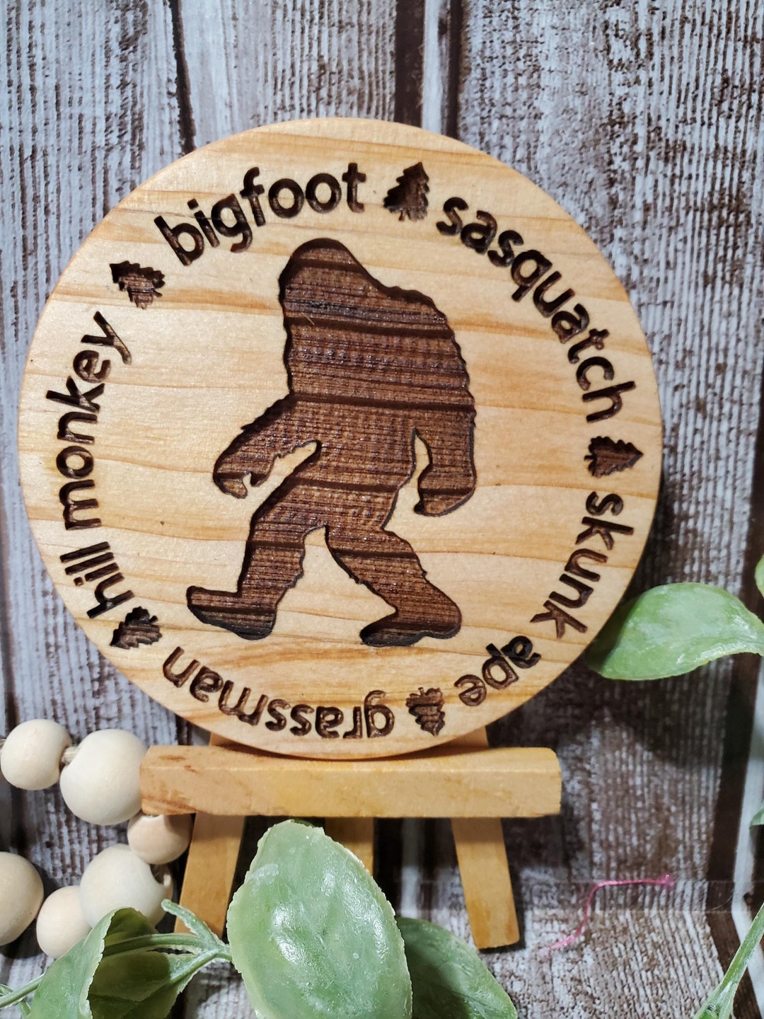 Bigfoot, Sasquatch, Yeti Wooden Coasters-set of 4 - Etsy