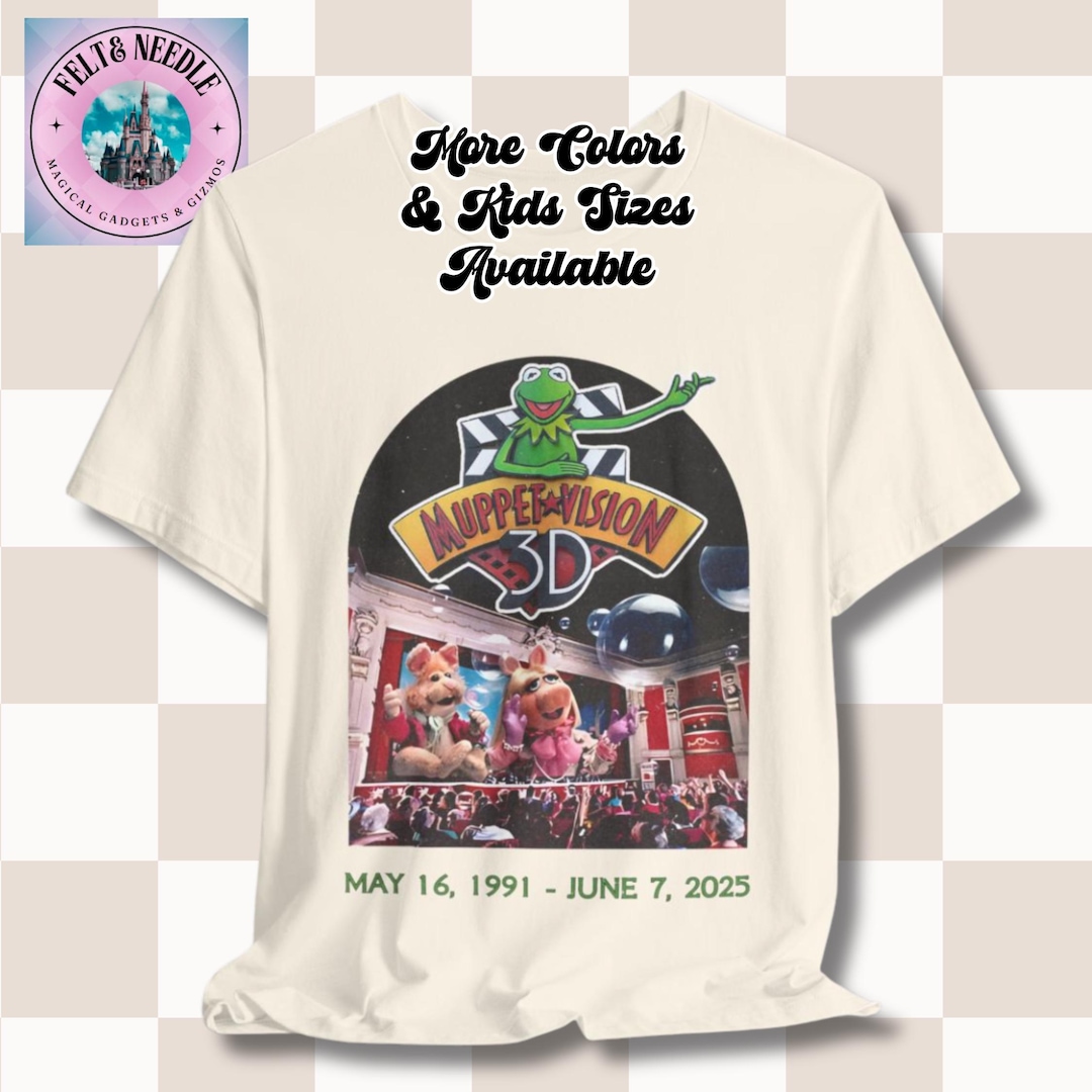 Distressed Muppet Vision 3D Tee Shirt, Unisex T Shirt, Beans Miss Piggy ...