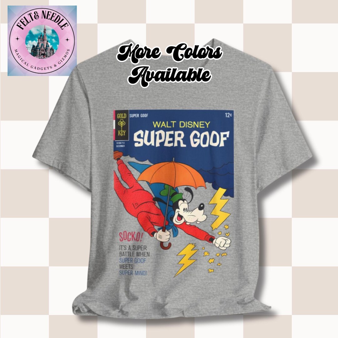 Super Goof Vintage Comic Book Cover Tee, Funny Cartoon Character T ...