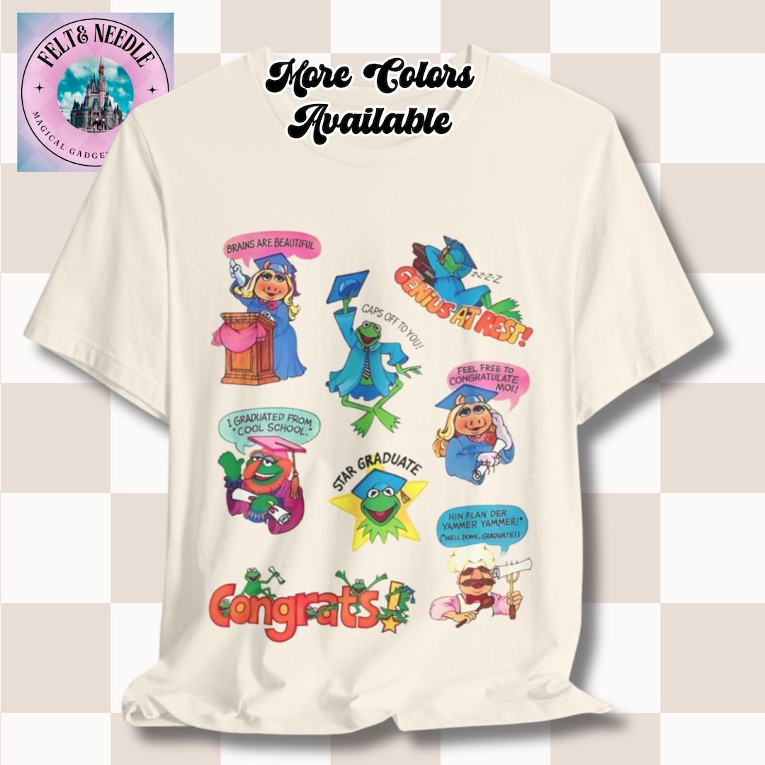 Retro the Muppets Graduation Tee, Unisex T-shirt for Fans, Jersey Shirt ...