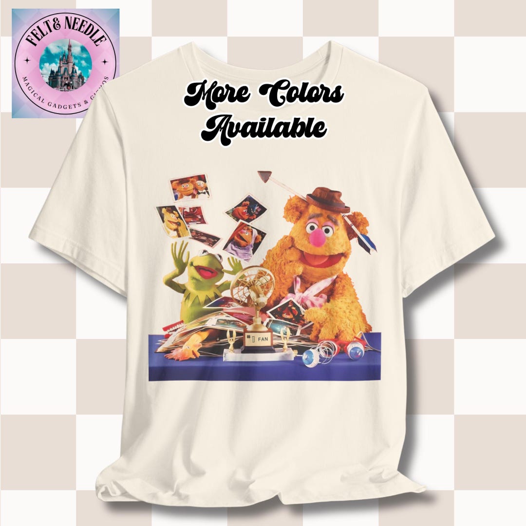 Muppets Tee, Funny Graphic Shirt, Cartoon Character Top, Fozzie Bear ...