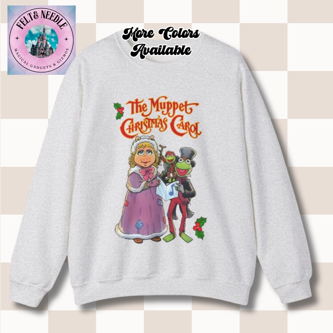 Retro Muppets Christmas Carol Crewneck Sweatshirt, Miss Piggy Kermit ...