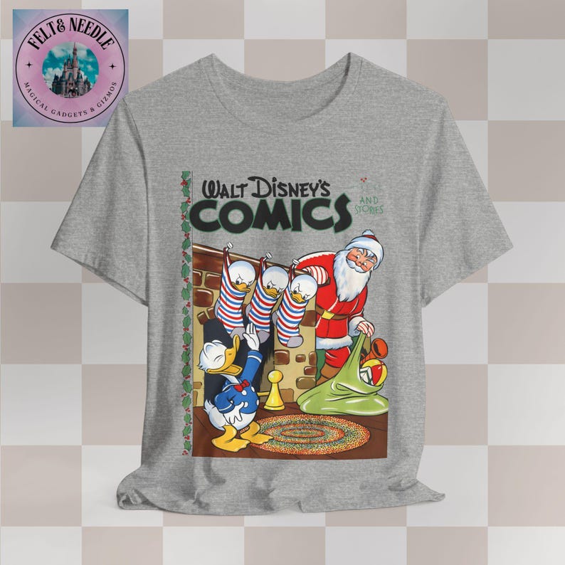 Vintage Donald Duck Santa Clause Unisex Jersey Short Sleeve Tee, Walt ...