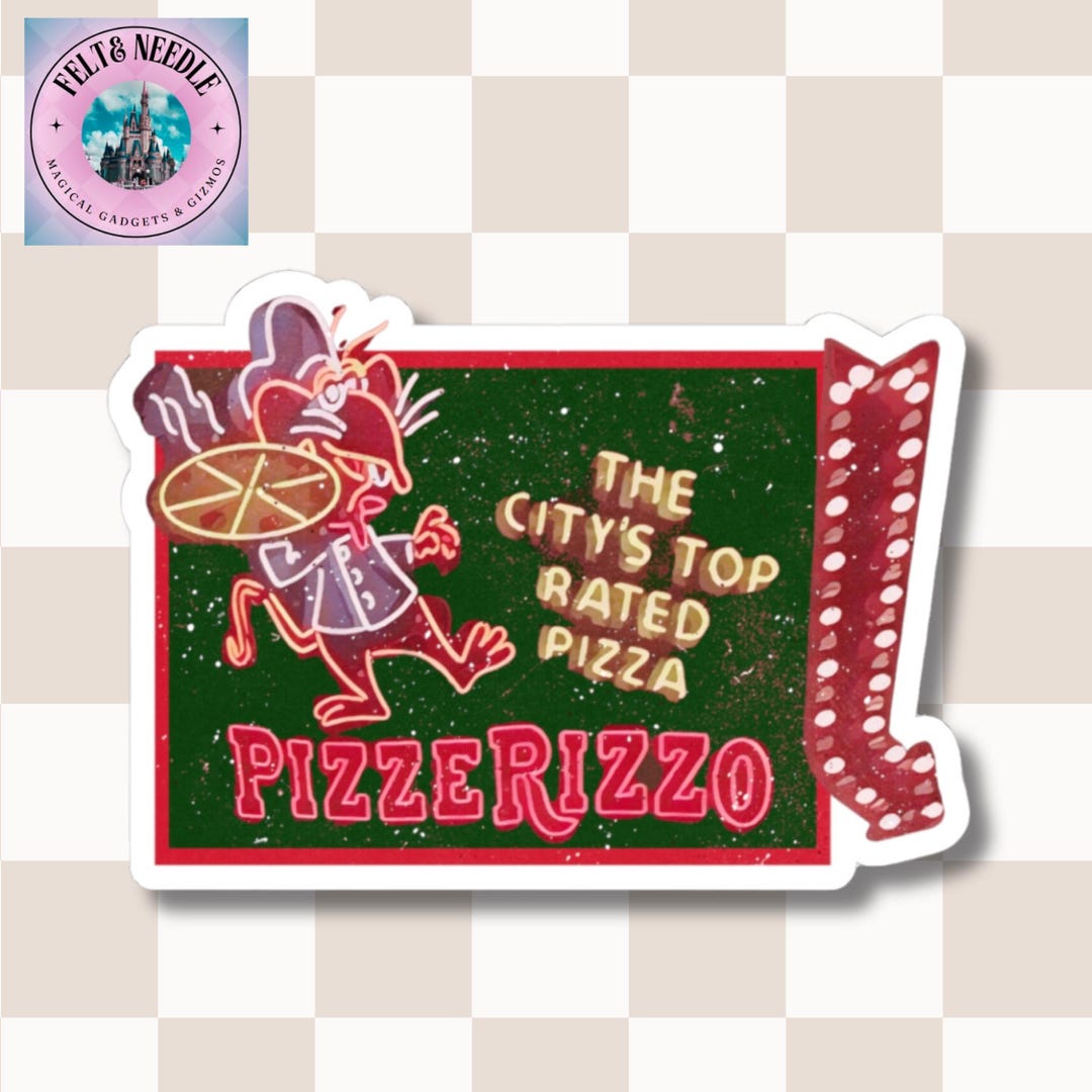 Kiss-cut Stickers, Rizzo the Rat Pizzerizzo Sign, Muppets Courtyard ...