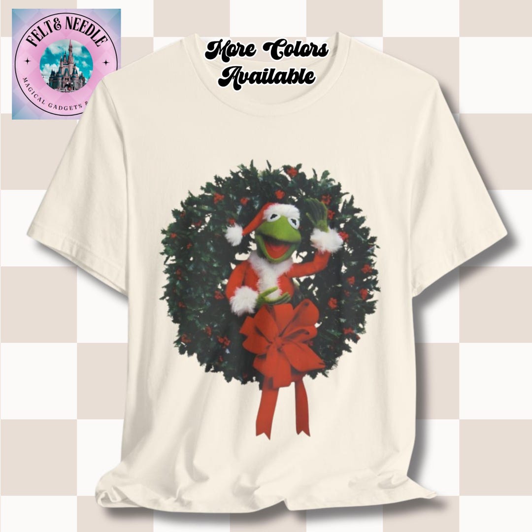 Retro Kermit Santa Tee, Funny Muppet Xmas Shirt, Unisex Christmas ...