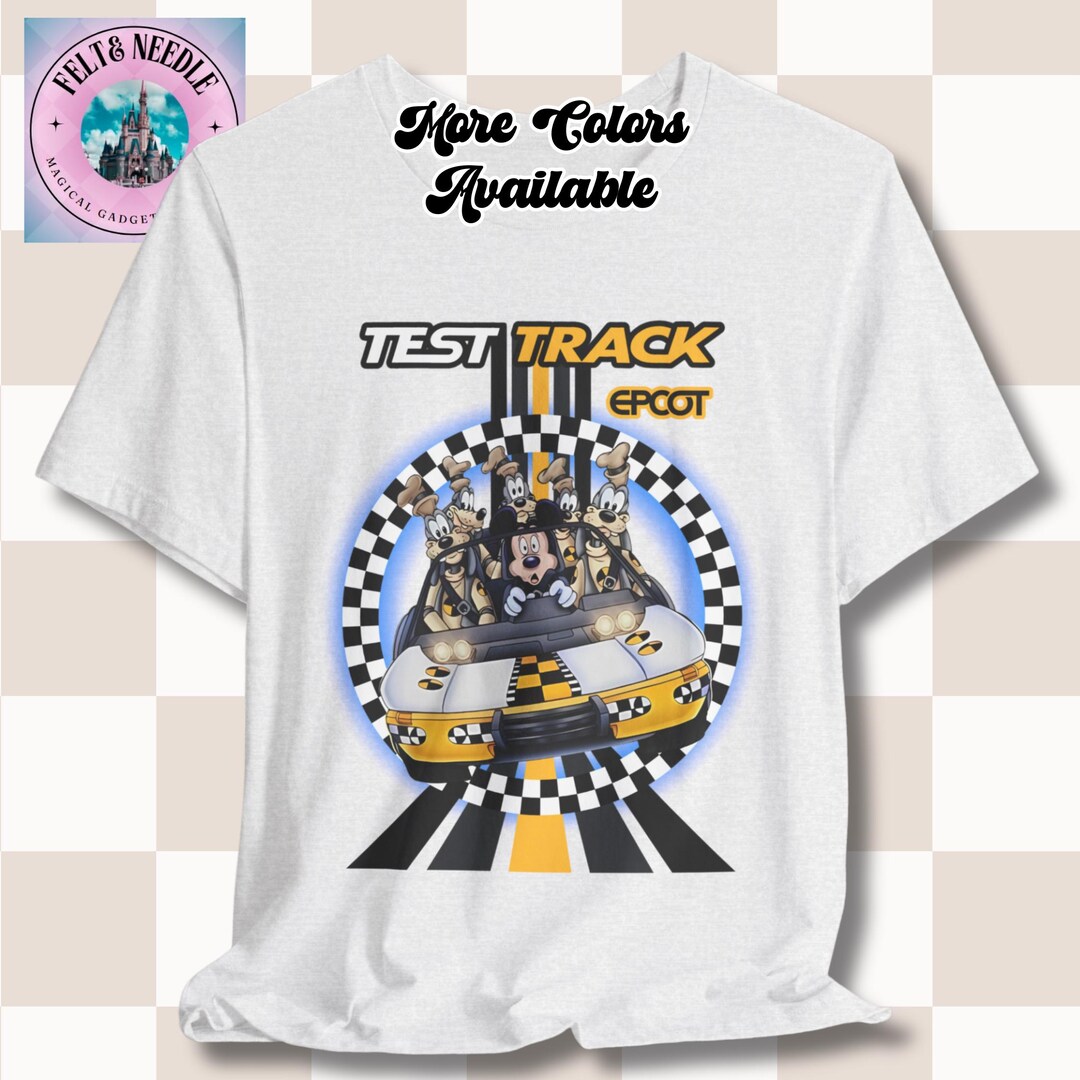 Vintage Epcot Test Track Ride Tee, Mickey Mouse and the Goofy Crash ...