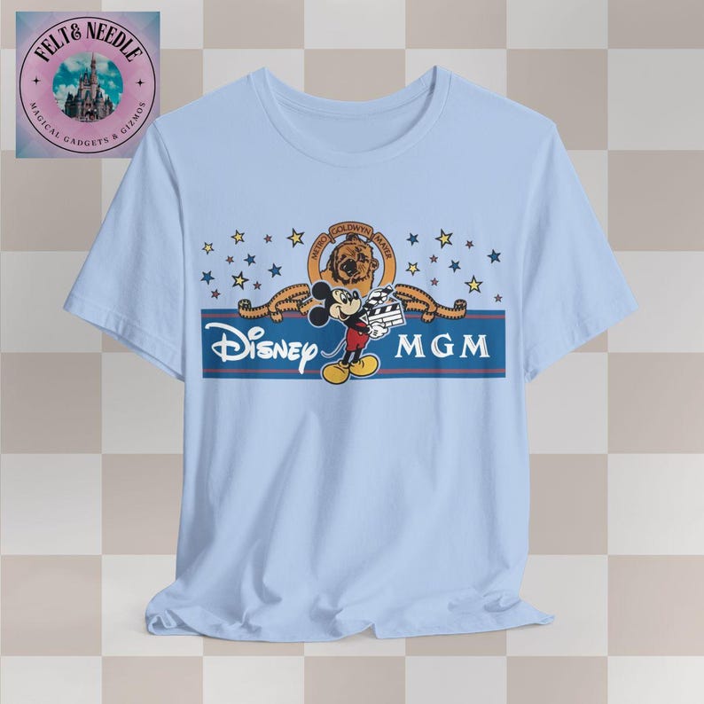 Retro 1980s Disney MGM Studios T-shirt - Mickey & MGM Lion Design ...